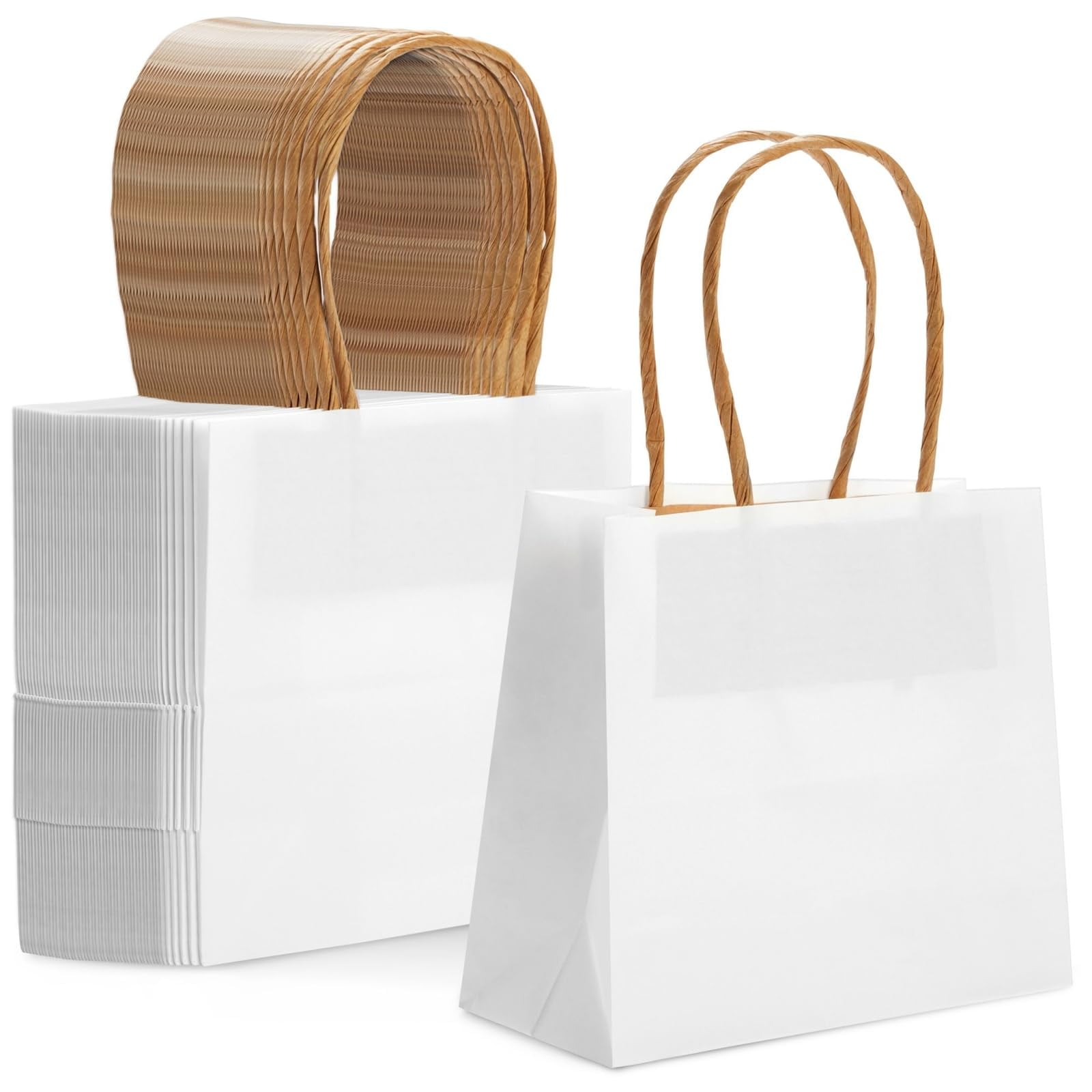 Sparkle and Bash PriNst 50 Pack Small Gift Bags With Handles, 6 x 5 x 2 ...