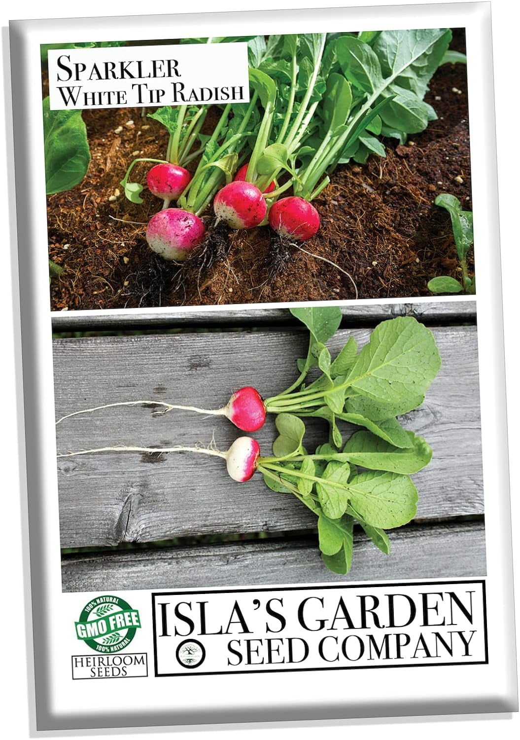"Sparkler White Tip" Radish Seeds for Planting, 100+ Heirloom Seeds Per ...