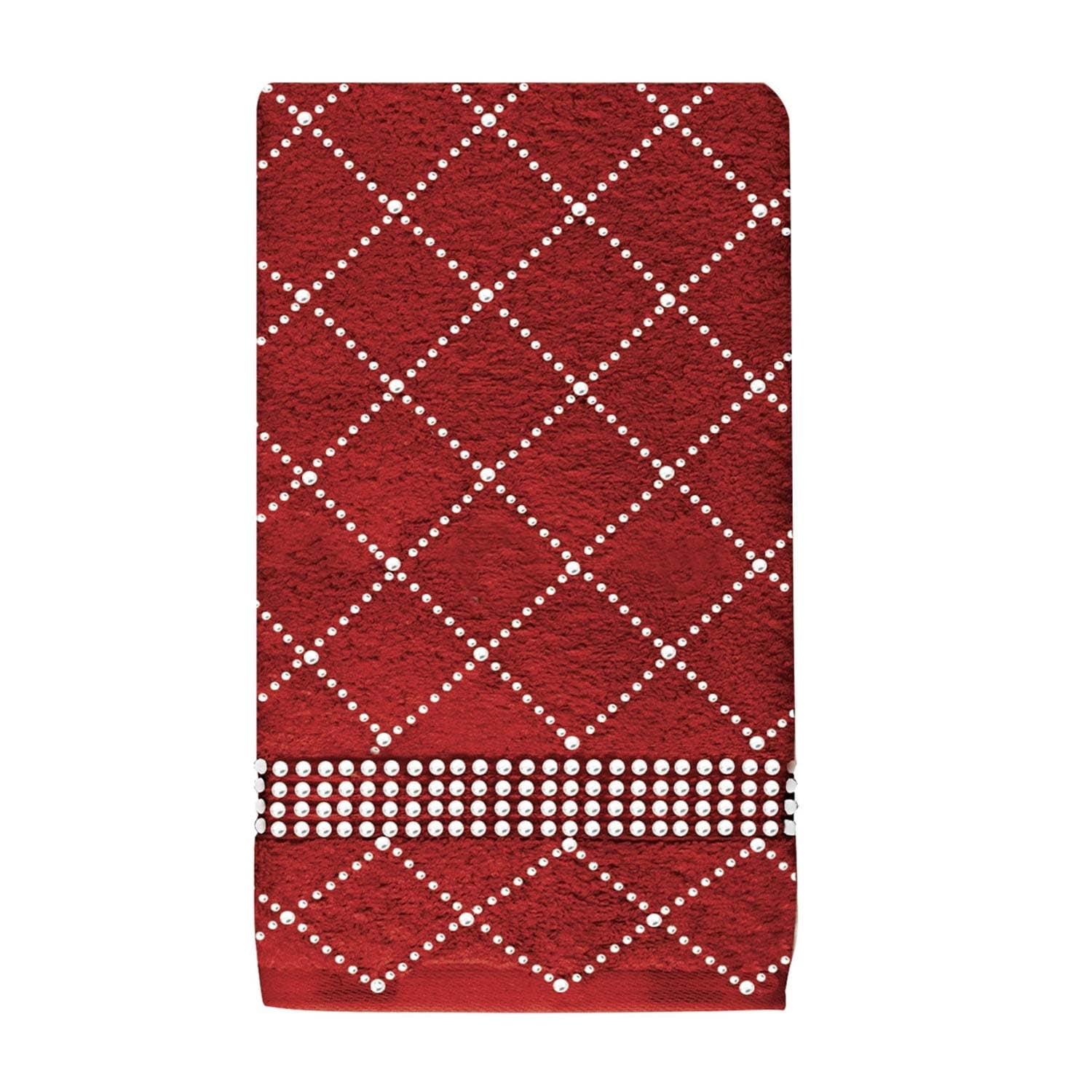 Sparkles Home Atlas Rhinestone Hand Towel (Set of 2) Red - Walmart.com