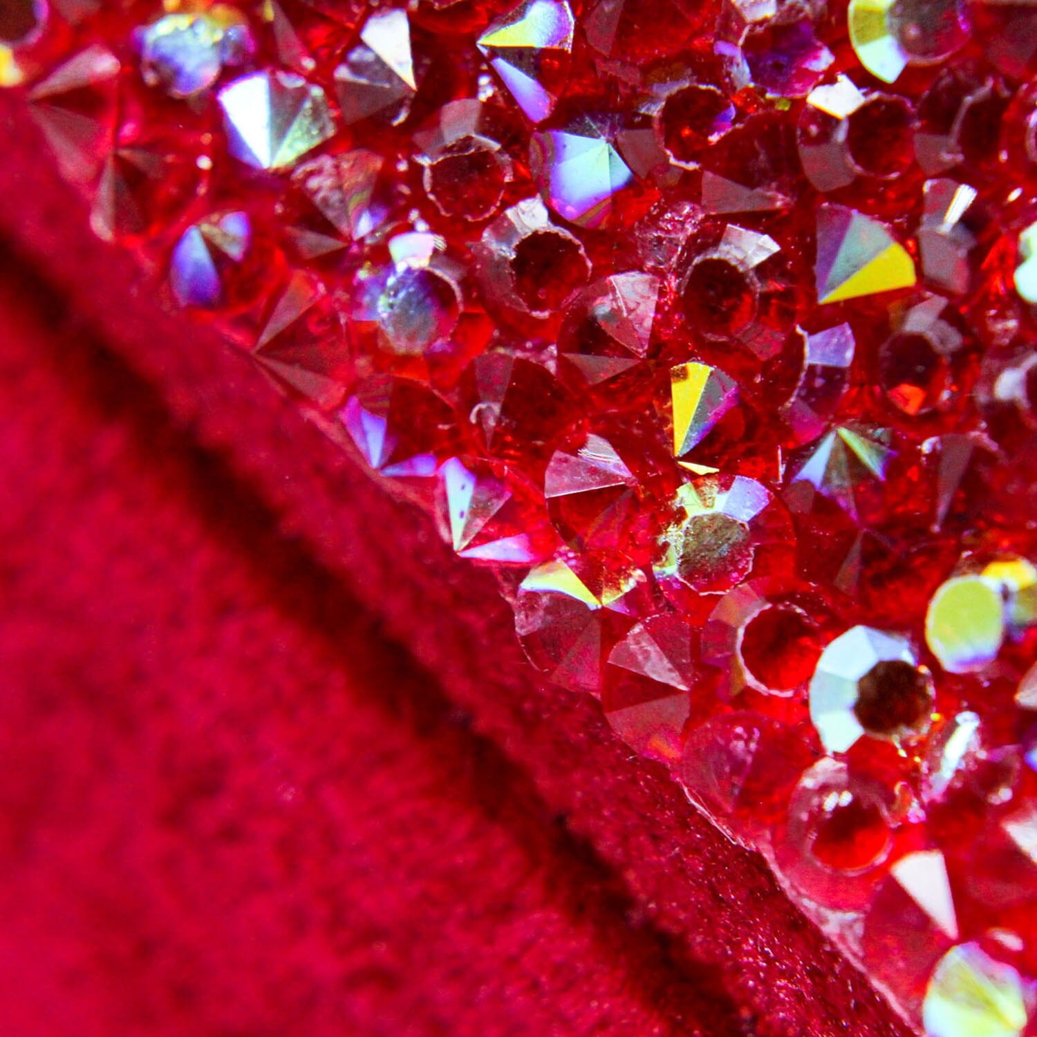 Sparkles Home Luminous Rhinestone Allover Pillow Red Iridescent 14x20 ...
