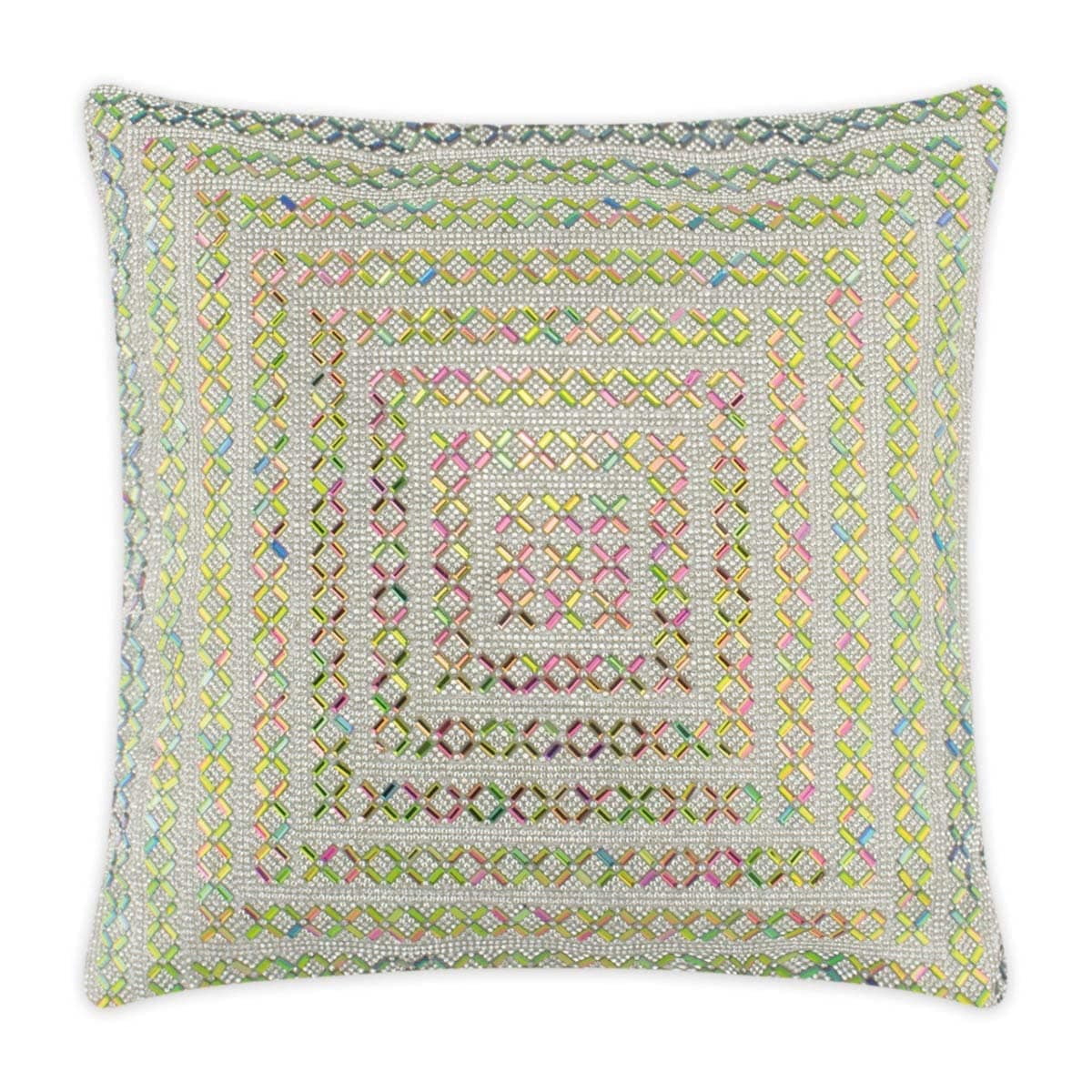 Sparkles Home Madison Avenue Rhinestone Pillow Rainbow 16x16 - Walmart.com