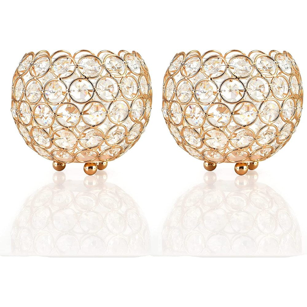 Sparkling Acrylic Crystals, Decorative Cylinder Diamond Votive, Hollow ...