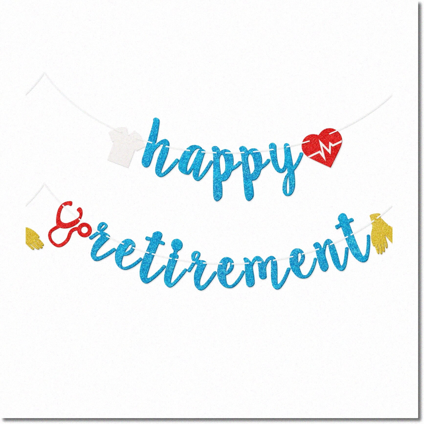Sparkling Blue Nurse Retirement Banner - Walmart.com