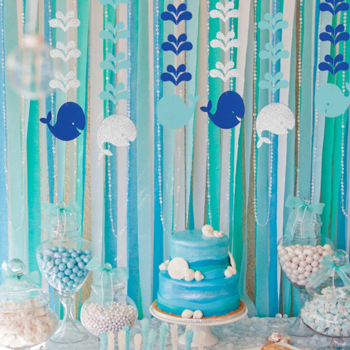 Sparkling Blue Whale Bubble Summer Beach Ocean Bubble Party decorations ...