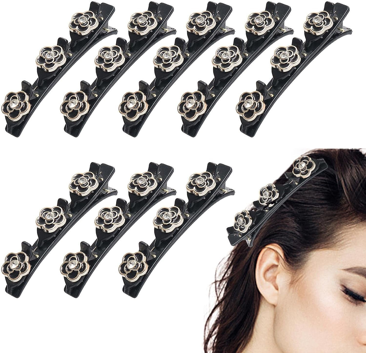 Sparkling Braided Hair Clips | Sparkling Beautiful Hair Clips for Girl ...