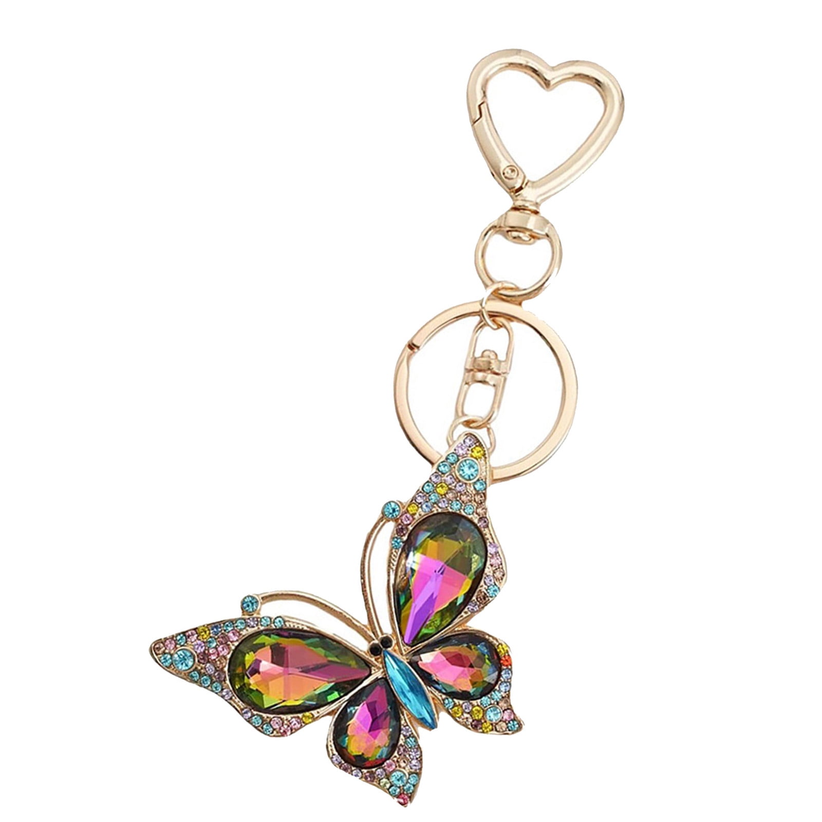 Sparkling Butterfly Bag Charm Keyring Accessory Key Pendant Metal ...