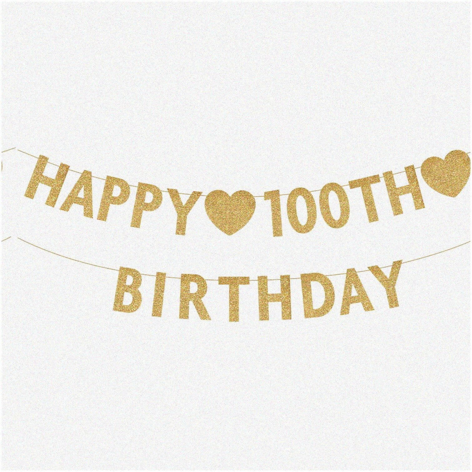 Sparkling Centennial Celebration Kit - Golden Happy Birthday Banner ...