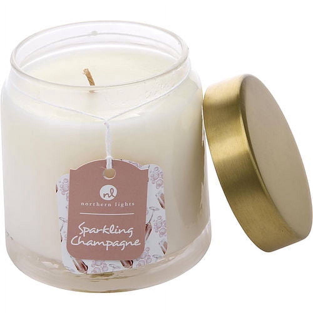 Sparkling Champagne By Northern Lights Scented Soy Glass Candle 10 Oz ...