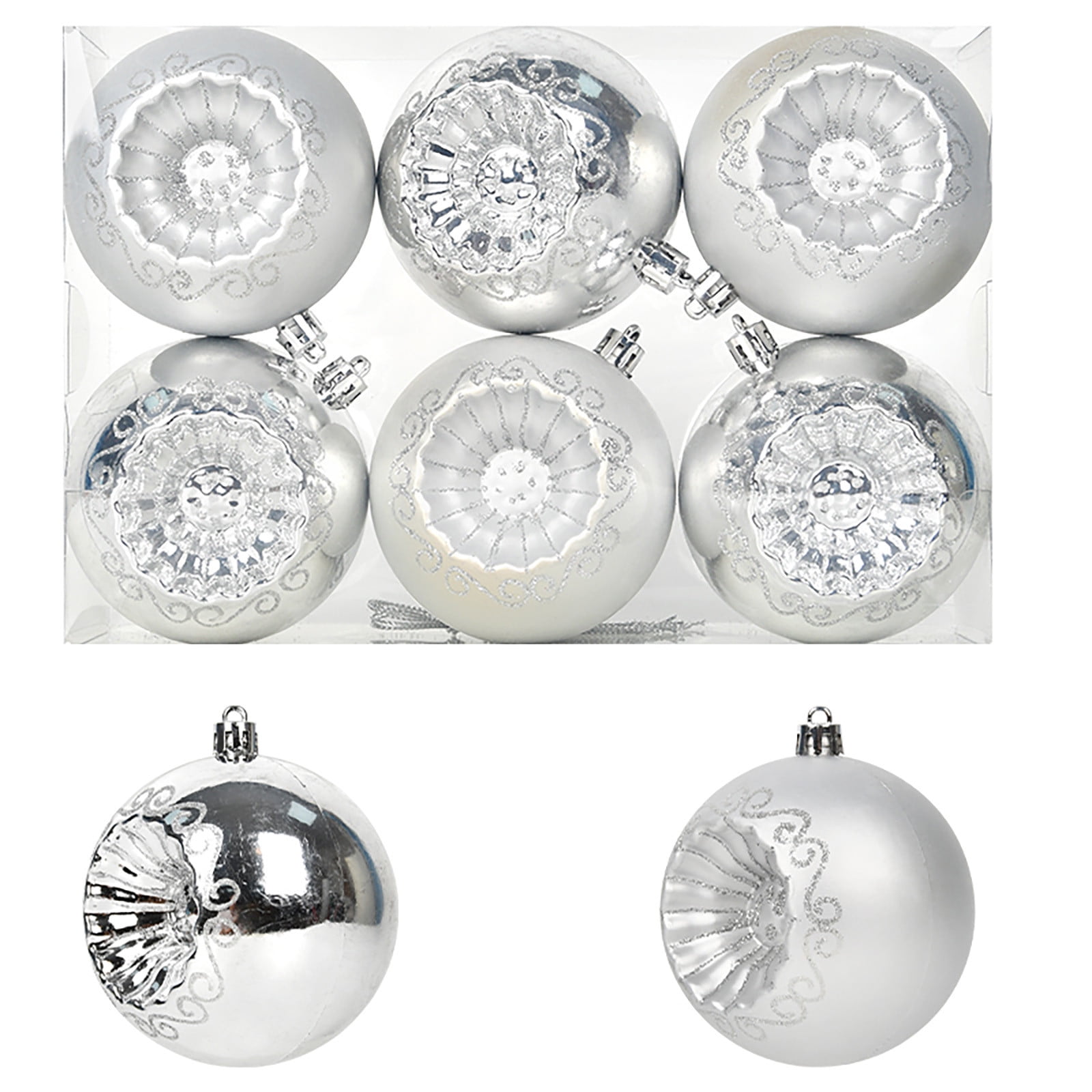 Sparkling Christmas Decoration Transparent Hanging White Tree Crafts ...