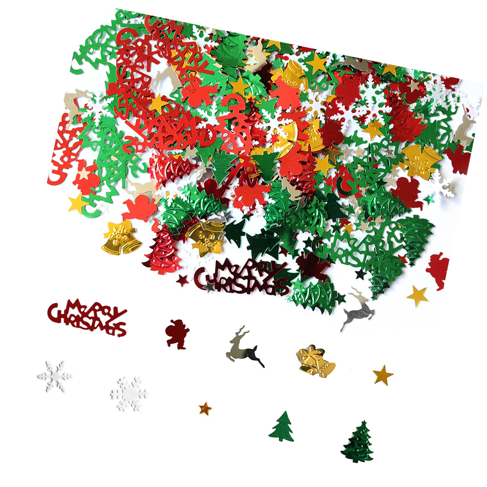 Sparkling Christmas Themed Confettis Shimmering Plastic Confettis Vase ...
