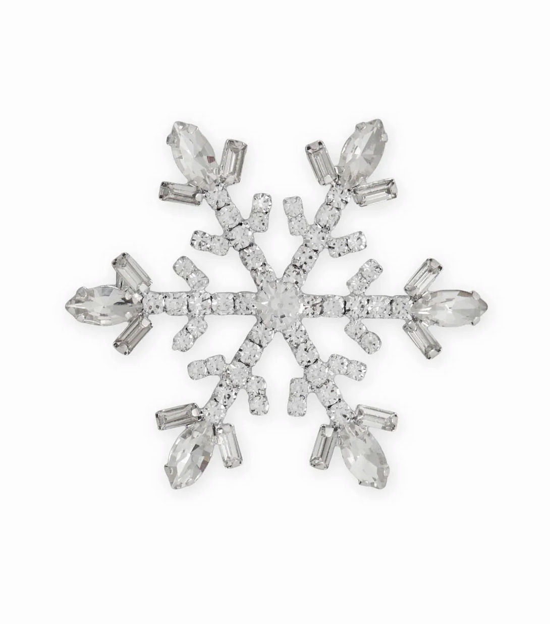 Sparkling Crystal Large Snowflake Pin Silver Tone - Walmart.com
