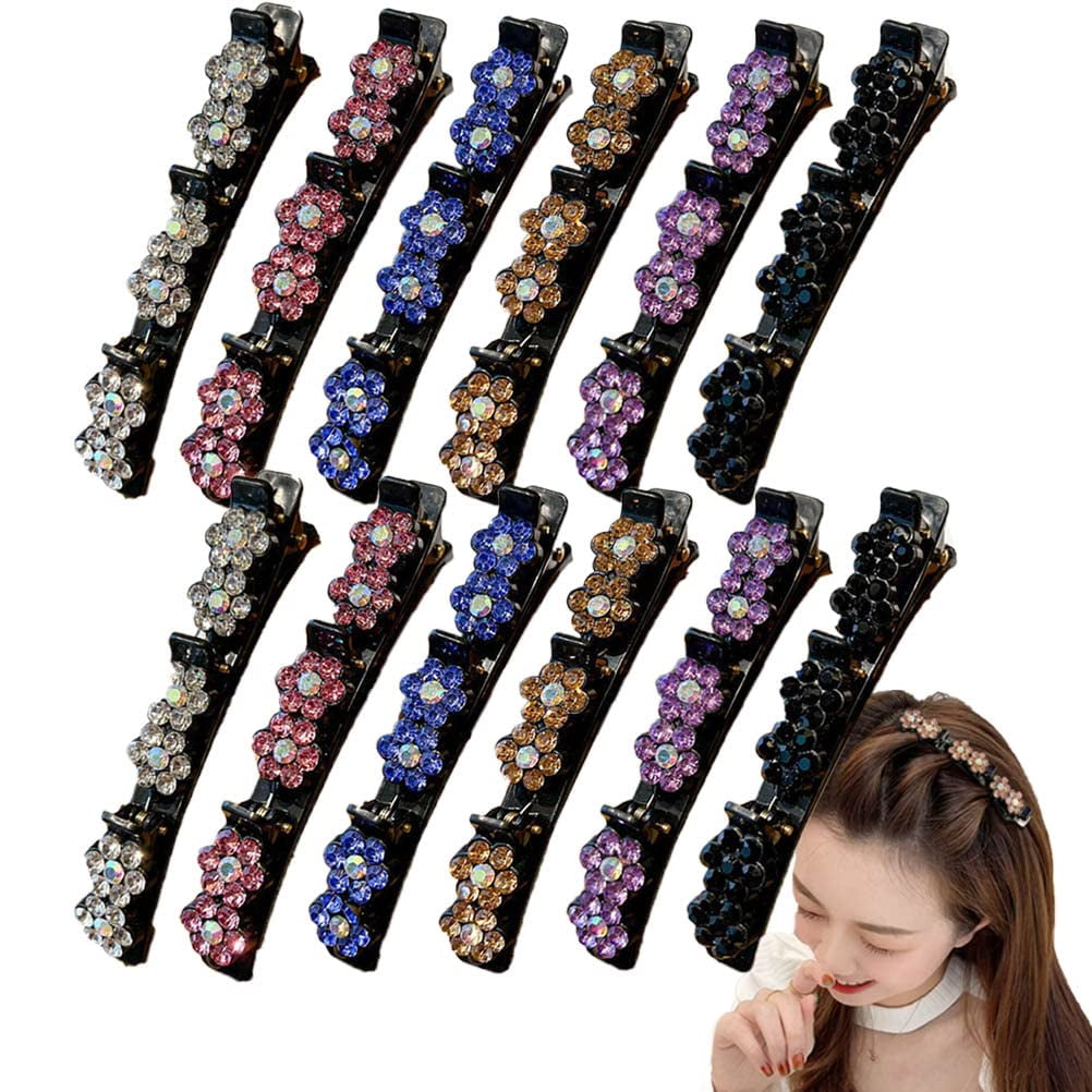 Sparkling Crystal Stone Braided Hair Clips,Crystal Stone Braided Hair ...