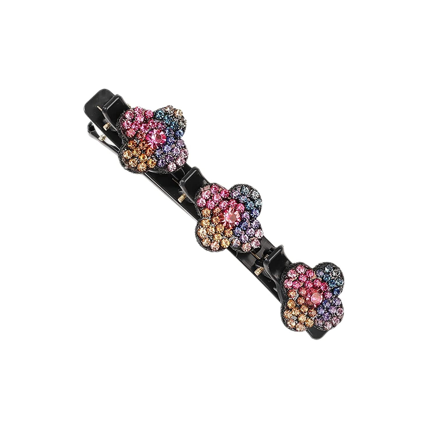 Sparkling Crystal Stone Braided Hair Clips,Rhinestone Hair Clips,Hair ...