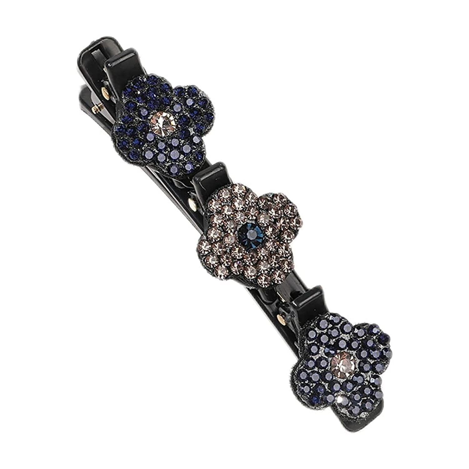 Sparkling Crystal Stone Braided Hair Clips,Rhinestone Hair Clips,Hair ...