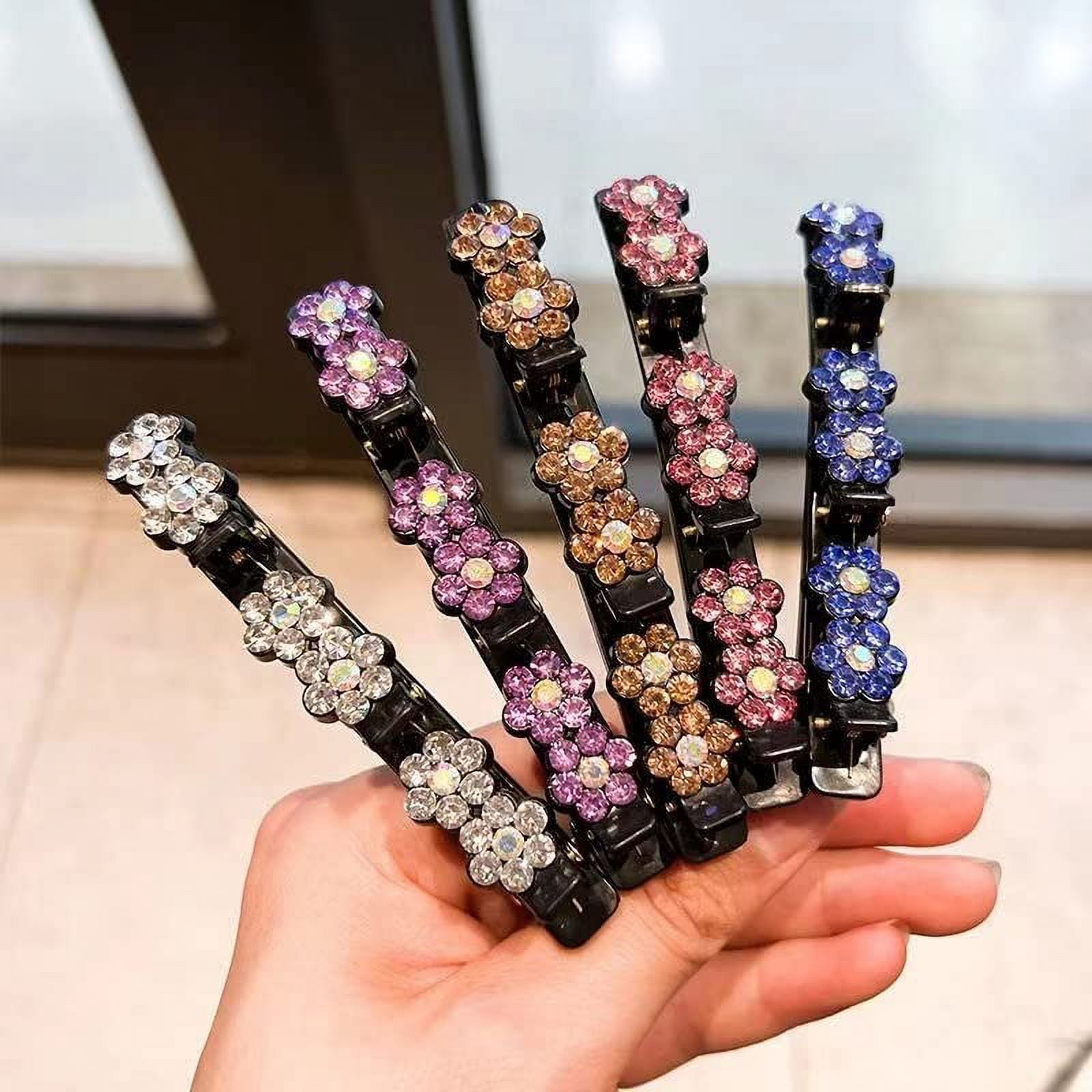Sparkling Crystal Stone Braided Hair Clips, Rsvelte Hair Clips, Rsvelte ...