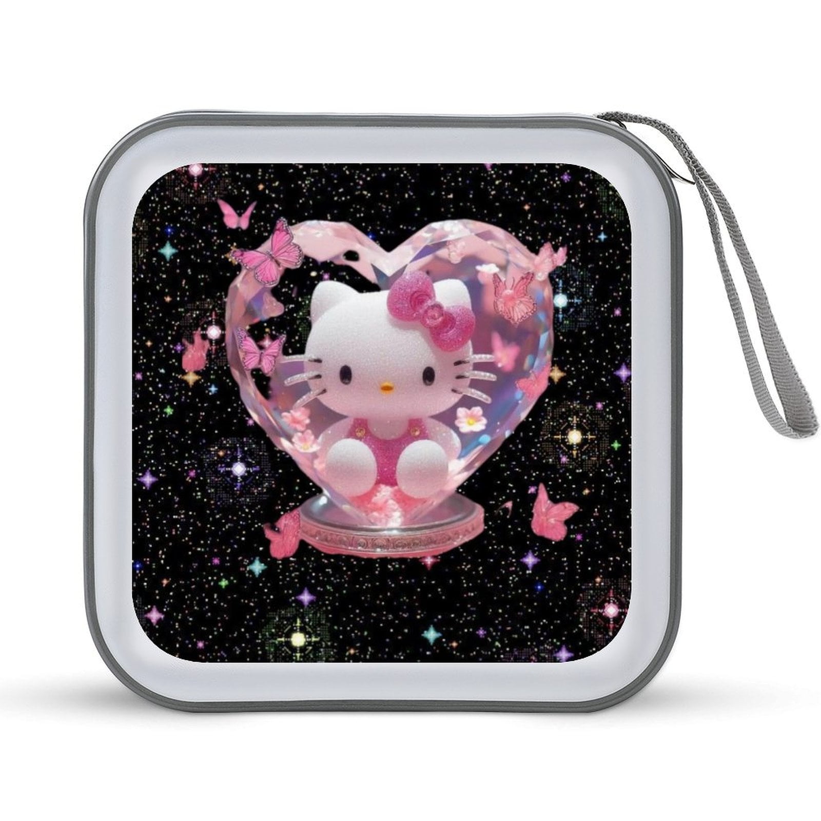 Sparkling Diamond Hello Kitty CD Case, 40 Capacity VCD/DVD Case Holders ...
