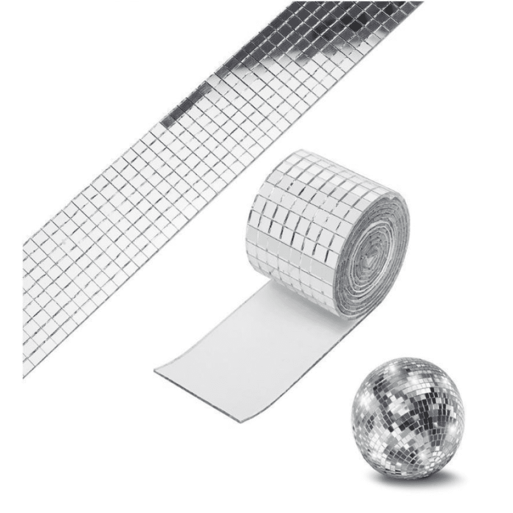 Sparkling Disco Ball Mirror Mosaic Tiles 30x30cm Self adhesive Wall ...