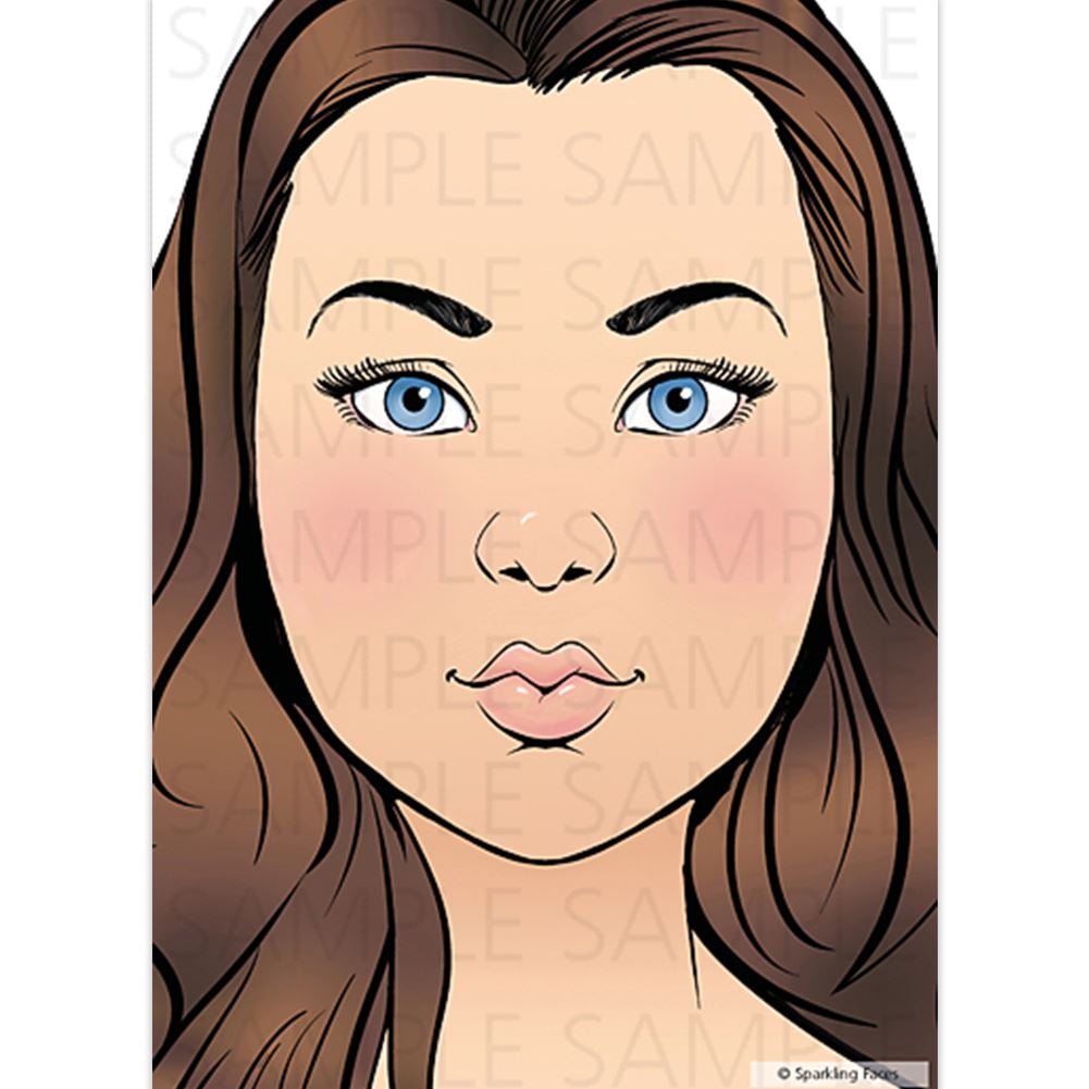 Sparkling Faces Practice Board - Marie, Face Painting Practice and ...