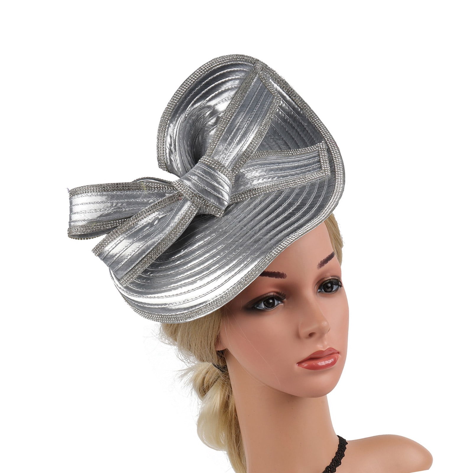 Sparkling Fascinator Hat Headbands with Rhinestones Decors For Formal ...