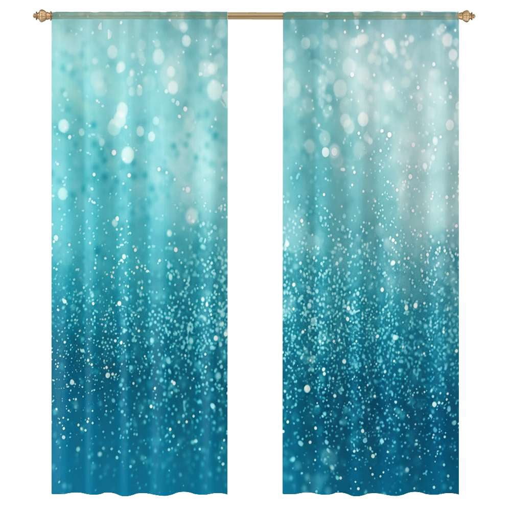 Sparkling Glitter Modern Tulle Window Curtains for Living Room Luxury ...