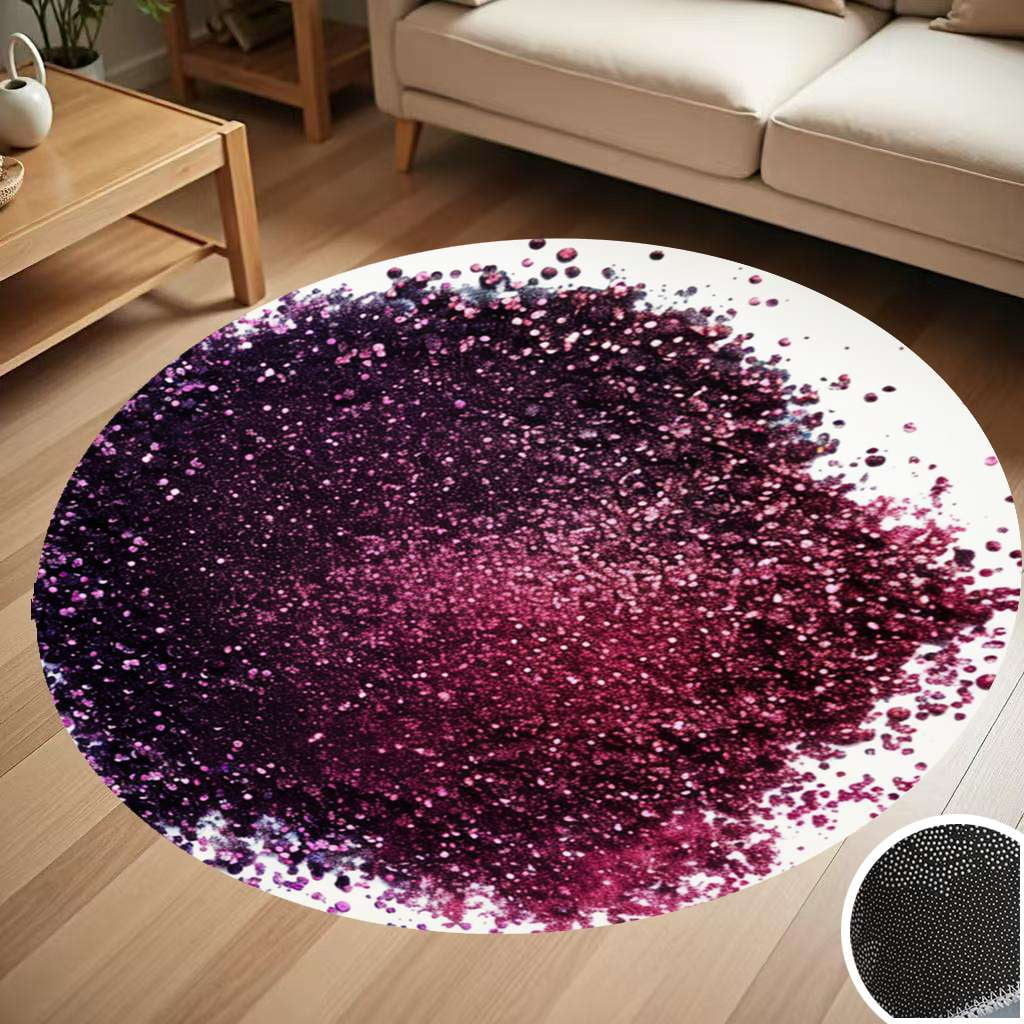 Sparkling Glitter Round Carpet Living Room Bedroom Home Decoration ...