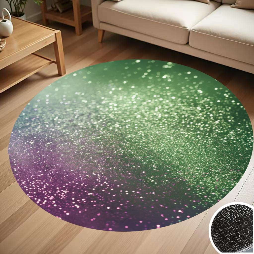 Sparkling Glitter Round Carpet Living Room Bedroom Home Decoration ...
