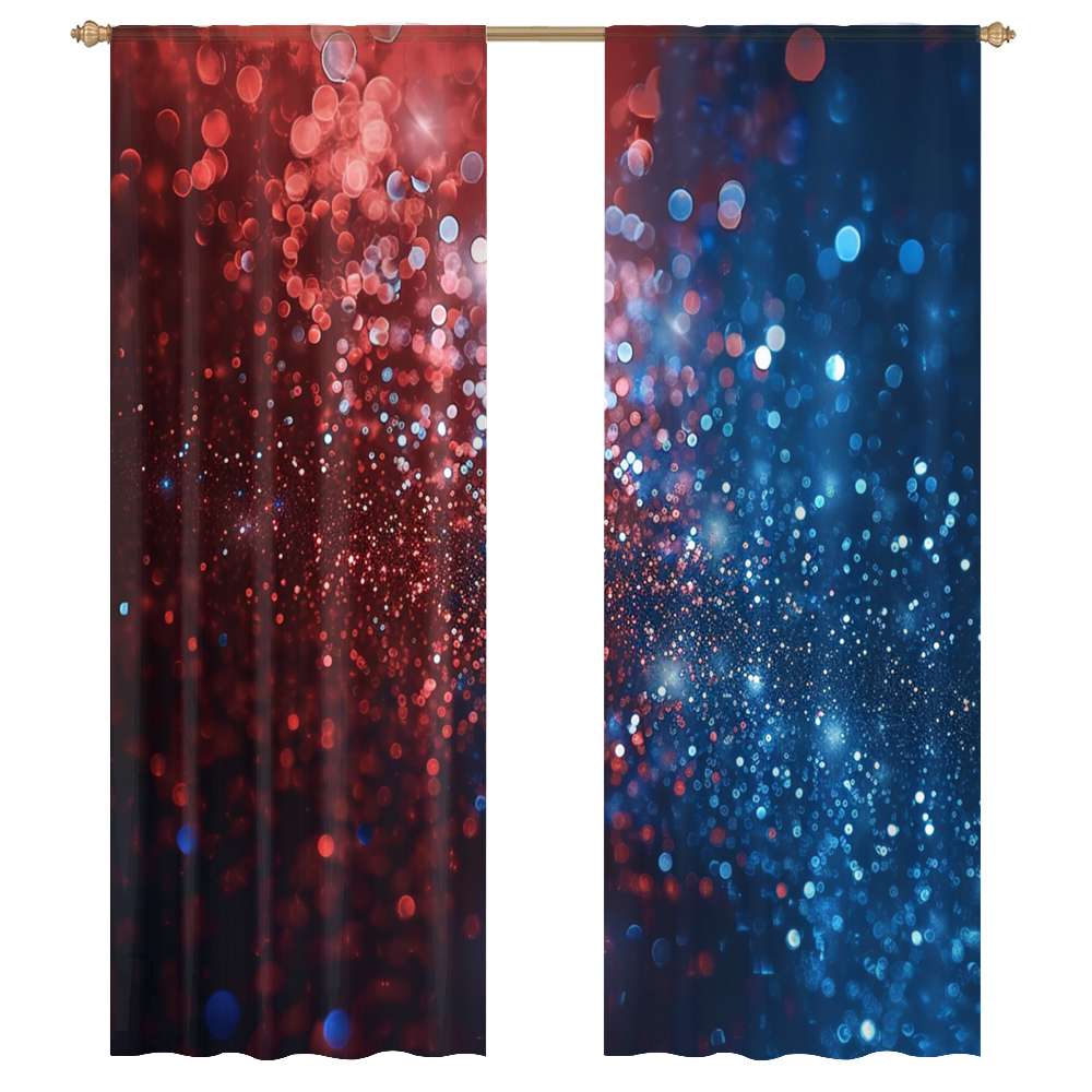 Sparkling Glitter Sheer Voile Curtain Window Tulle Curtains For Living ...