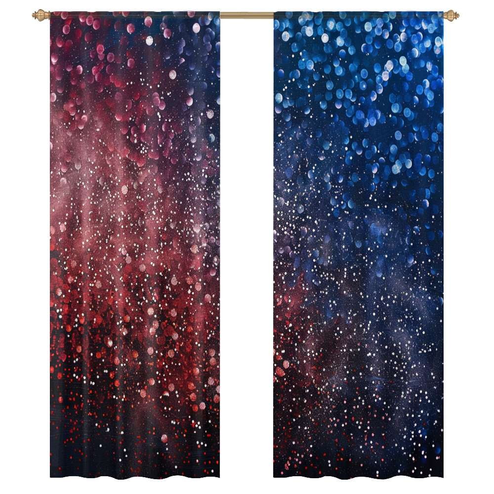 Sparkling Glitter Sheer Voile Curtain Window Tulle Curtains For Living ...