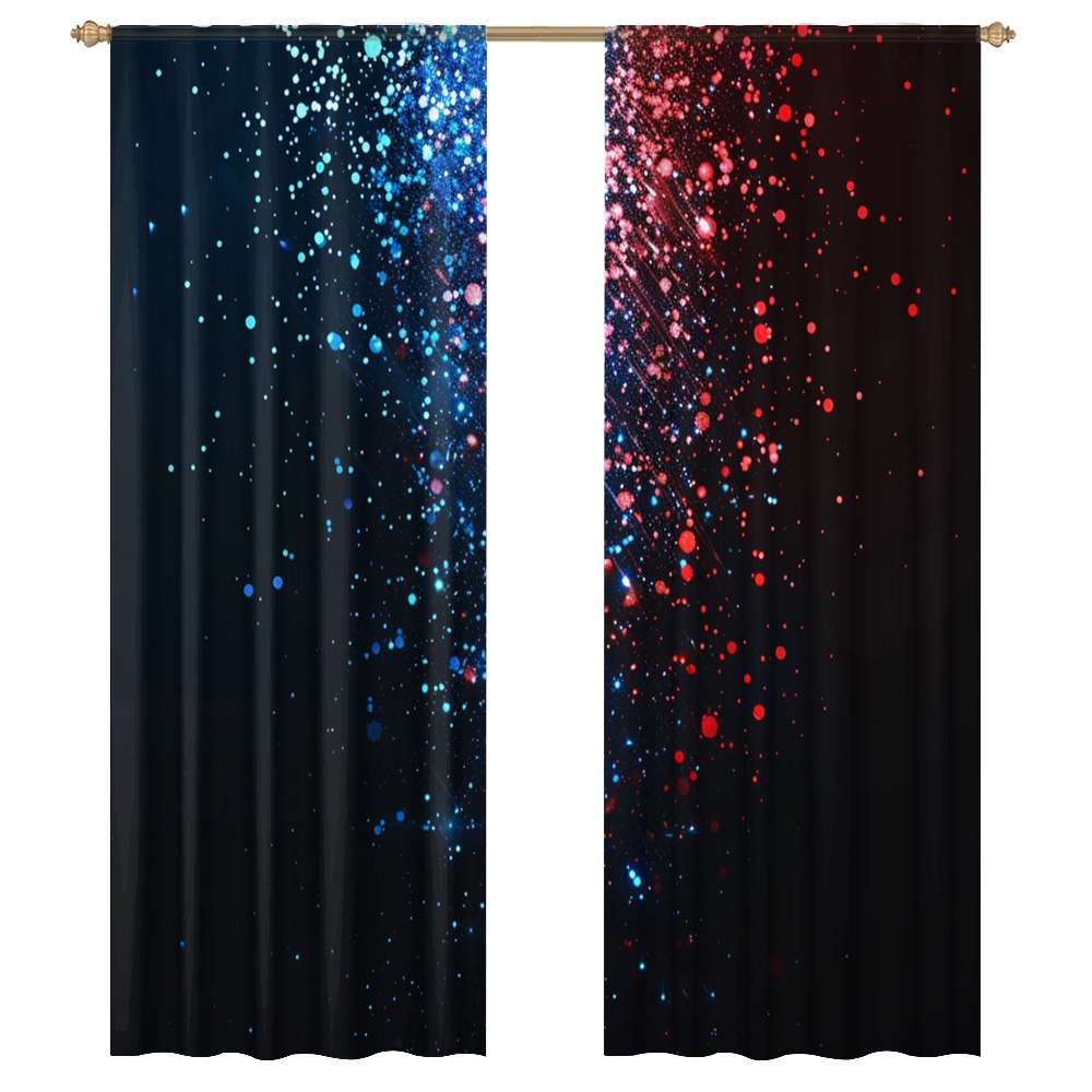 Sparkling Glitter Sheer Voile Curtain Window Tulle Curtains For Living ...