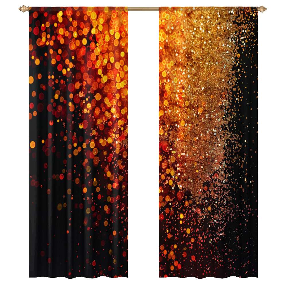 Sparkling Glitter Sheer Voile Curtain Window Tulle Curtains For Living ...