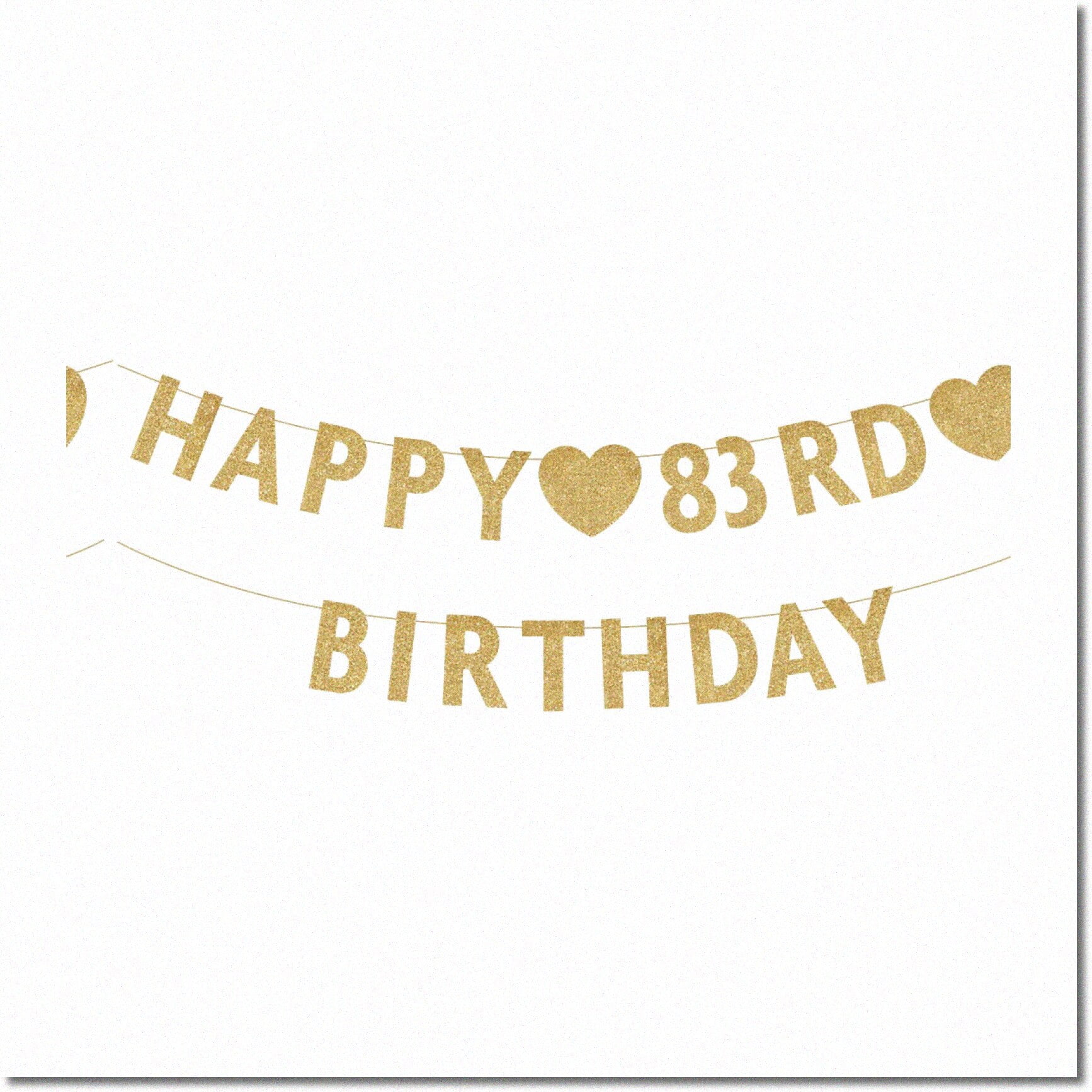 Sparkling Gold 83rd Birthday Celebration Set - Shimmering Decorations ...