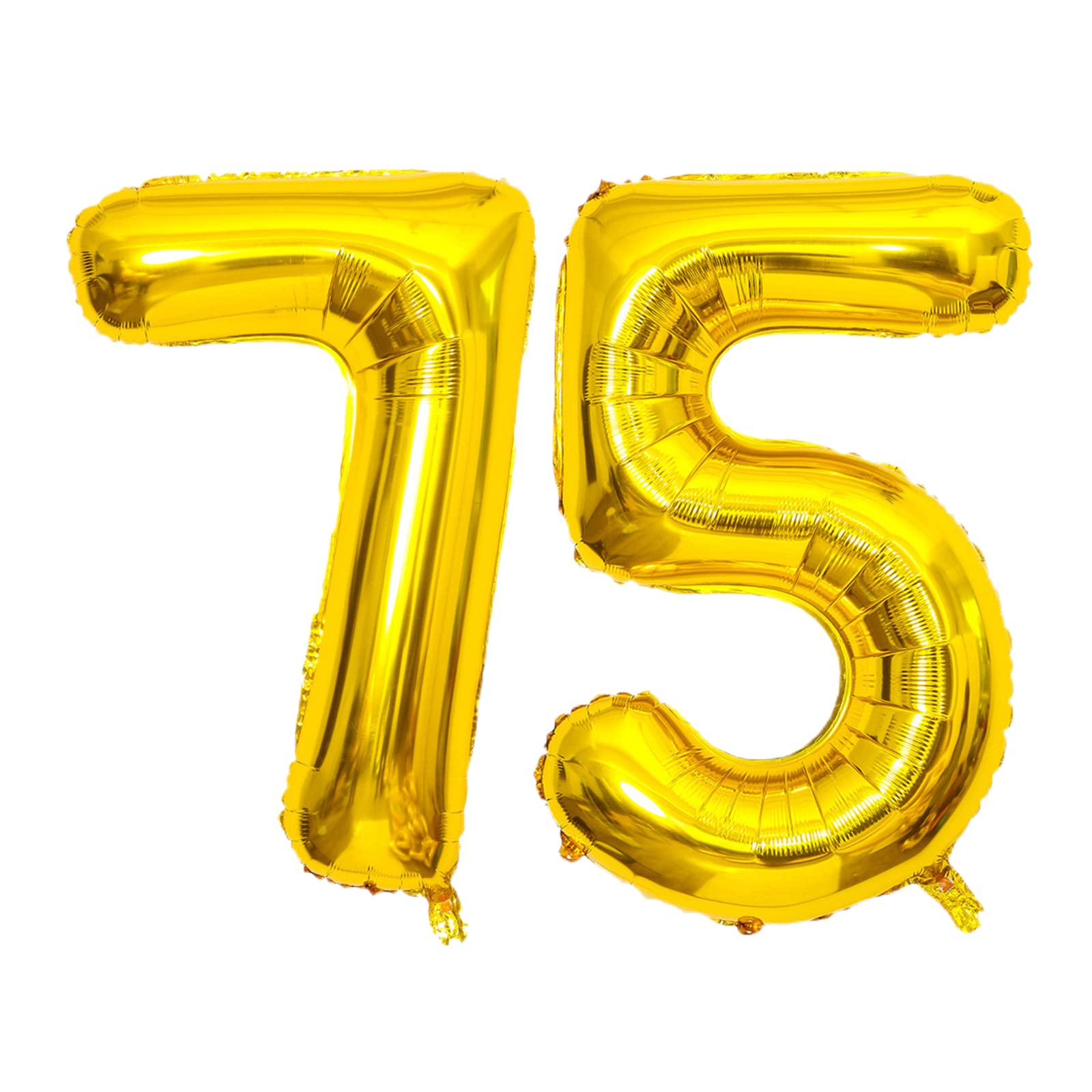 Sparkling Gold Number 75 Balloons for Memorable Birthday and Wedding ...