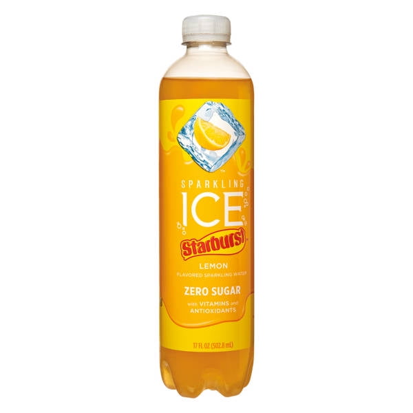 Sparkling ICE Zero Sugar Starburst Lemon Flavored Sparkling Water, 17 fl oz 17 fl oz-Pack of 3 ...
