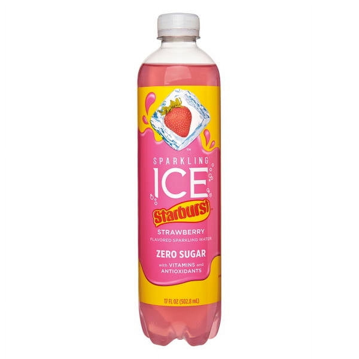 Sparkling ICE Zero Sugar Starburst Strawberry Flavored Sparkling Water, 17 fl oz 17 fl oz ...