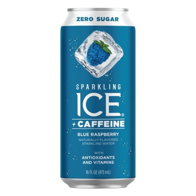Sparkling Ice 16 oz Blue Raspberry Caffeine Beverage - Case of 12 ...