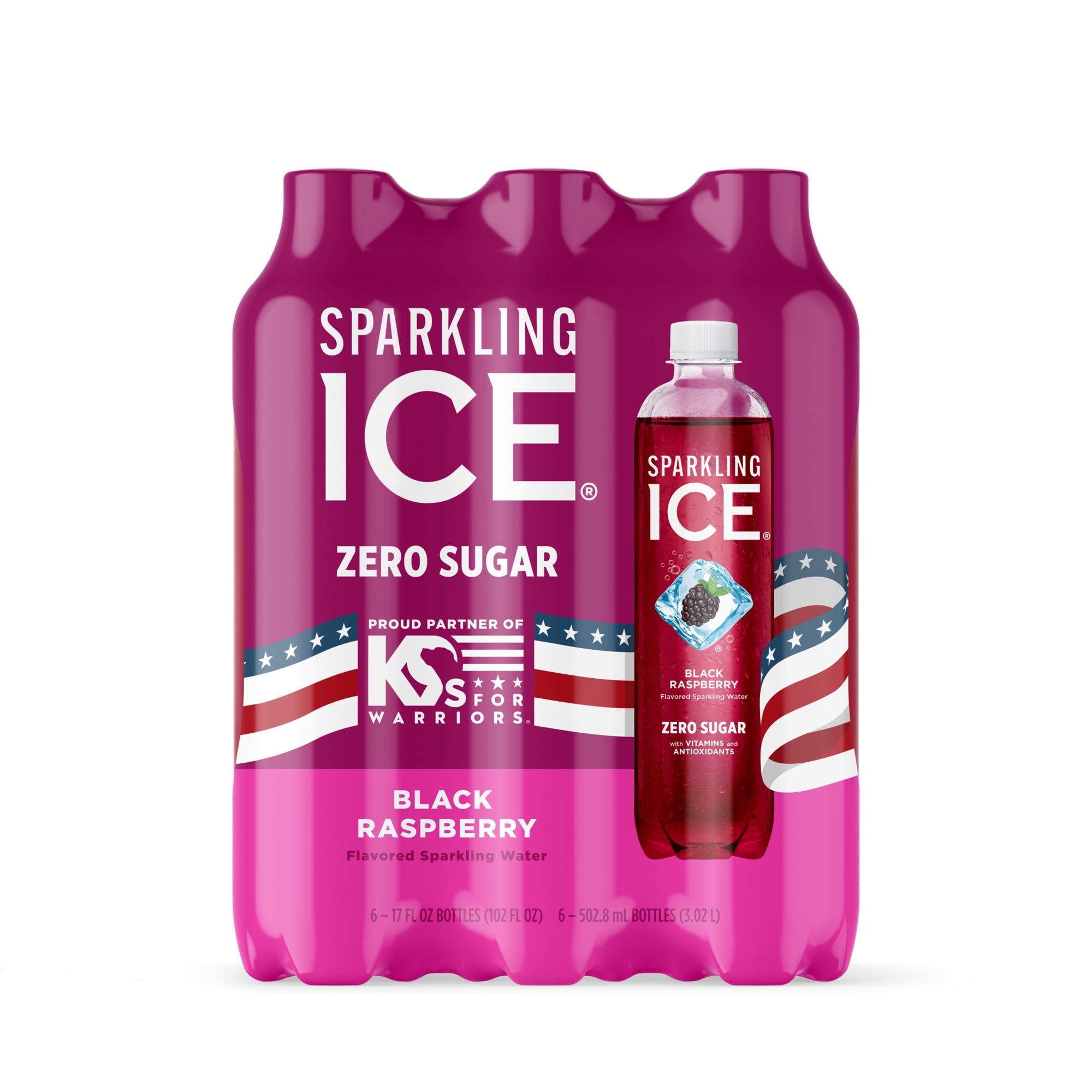 Sparkling Ice Black Raspberry, 6 pack 17oz - Walmart.com