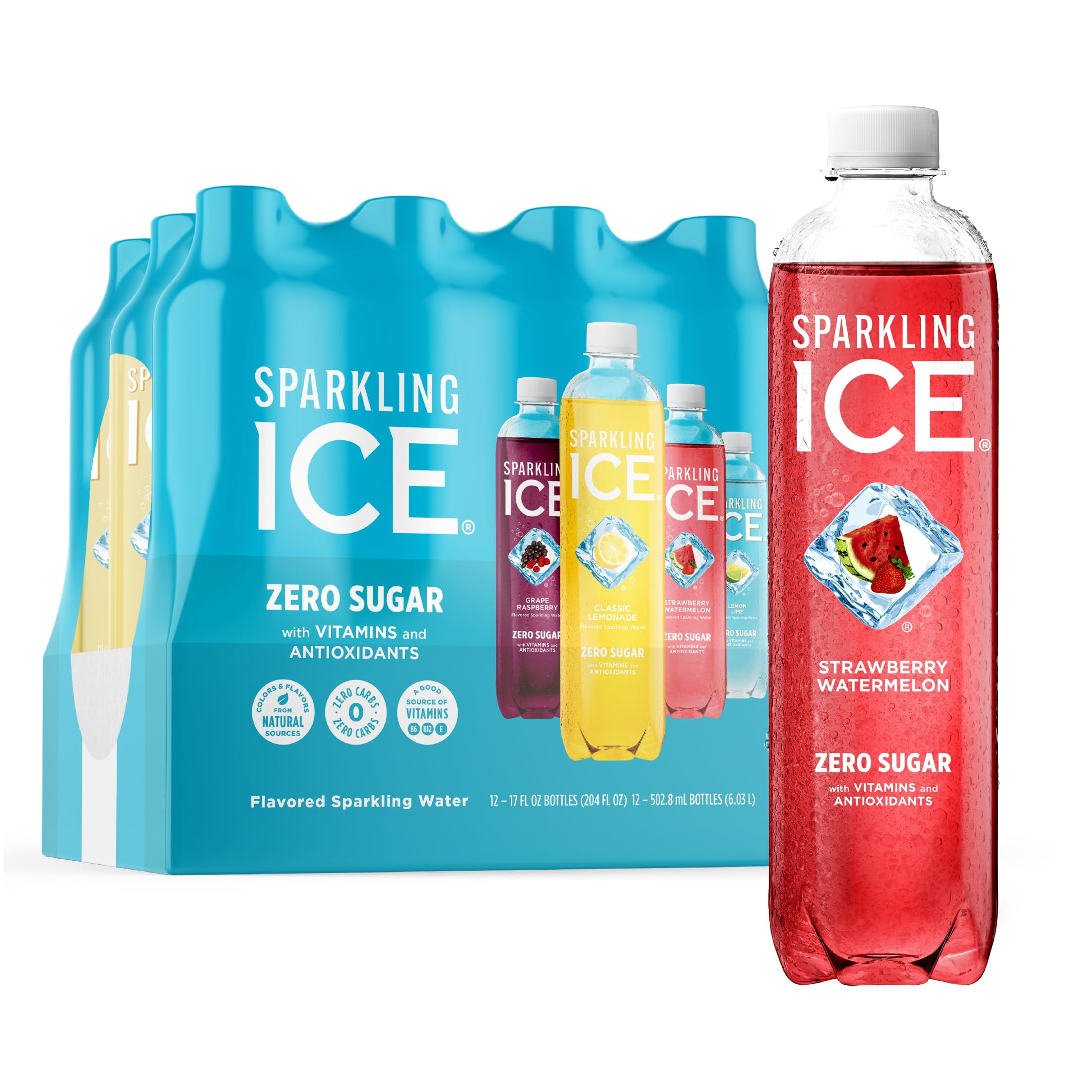Sparkling Ice Blue Variety Pack, Zero Sugar Sparkling Water, with ...