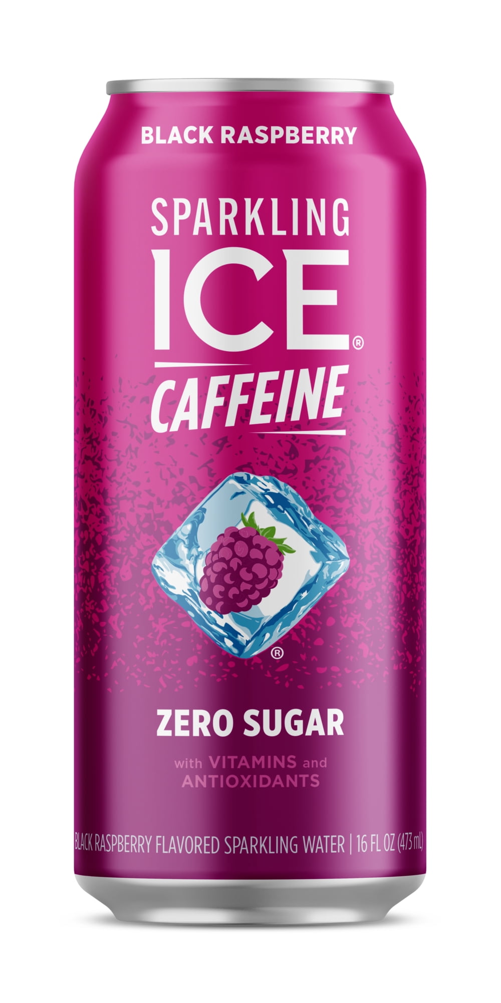 Sparkling Ice +Caffeine Flavored Sparkling Water Black Raspberry 16 Fl Oz - Walmart.com