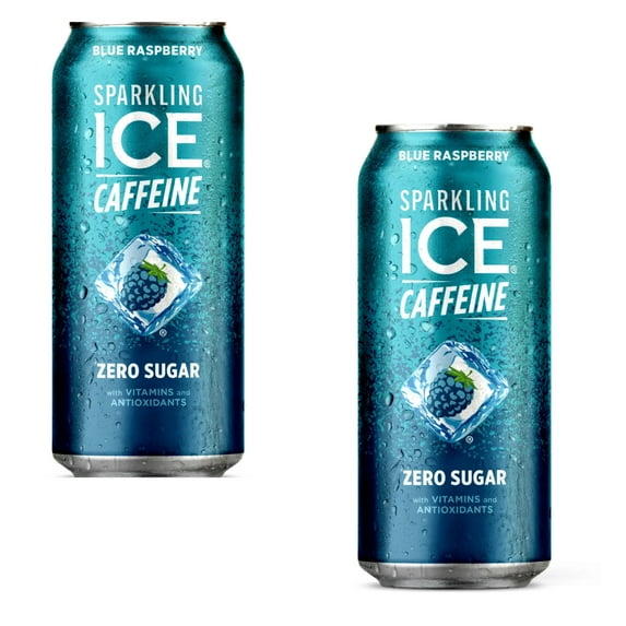 Sparkling Ice® +Caffeine Naturally Flavored Sparkling Water, Blue ...
