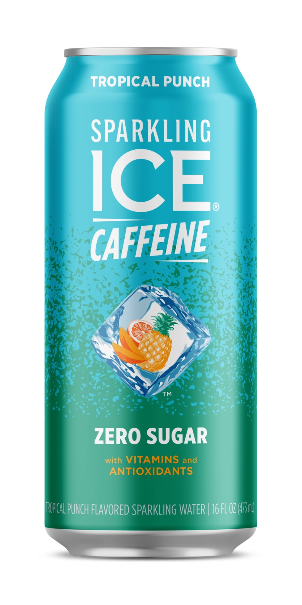 Sparkling Ice® +Caffeine, Zero Sugar, Tropical Punch Flavored Water, 16 ...