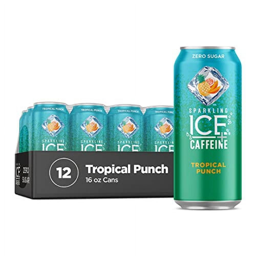 Sparkling Ice +Caffeine Tropical Punch Sparkling Water with Caffeine ...