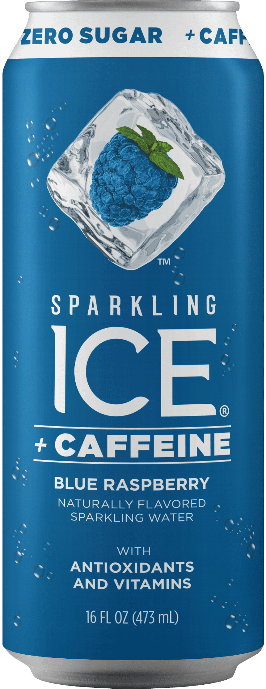 Sparkling Ice +Caffeine Blue Raspberry: Sweet Flavored, Caffeinated, Zero Sugar Drink, 16 Fl Oz ...