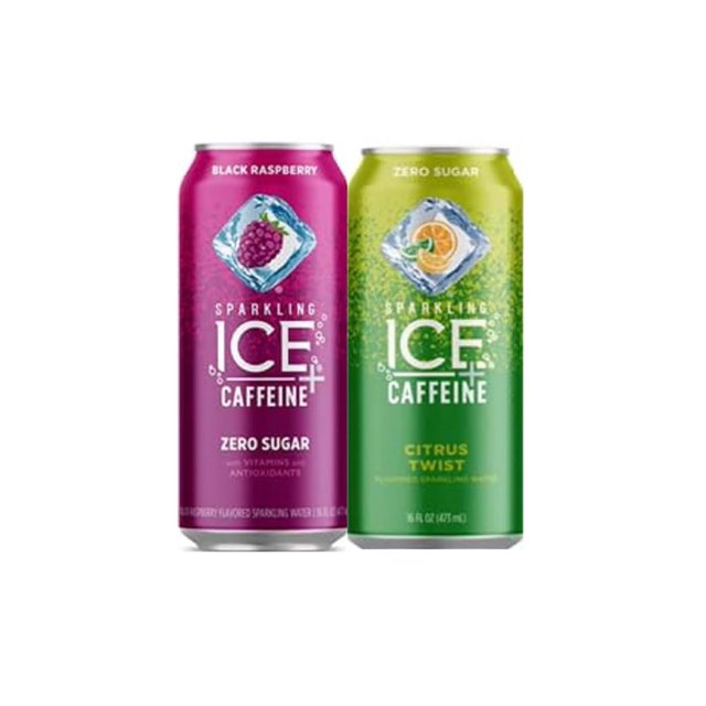 Sparkling Ice +Caffeine Zero Sugar Flavored Sparkling Water with Vitamins and Antioxidants ...