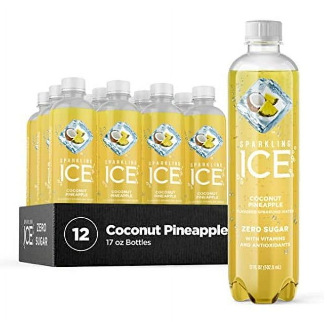 Sparkling Ice Coconut Pineapple Zero Sugar Drink, Vitamins & Antioxidants, Low Calorie, 17 fl oz ...