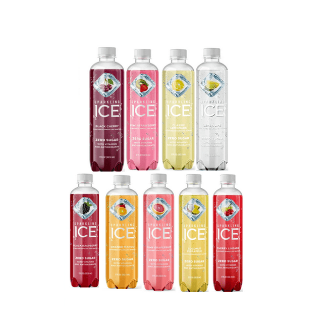 Sparkling Ice Flavored Water 17 fl oz, 9 count (Black Raspberry, Cherry ...