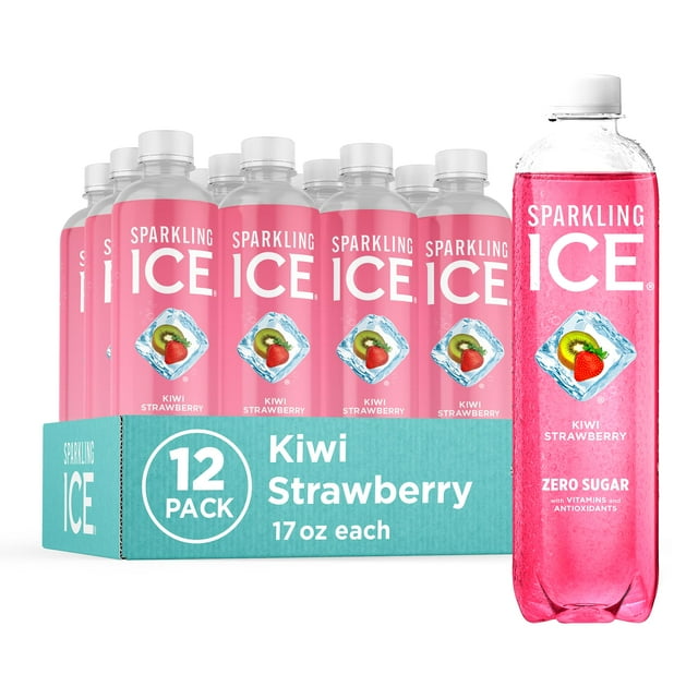 Sparkling Ice, Kiwi Strawberry Sparkling Water, Zero Sugar Flavored Water, with Antioxidants and ...