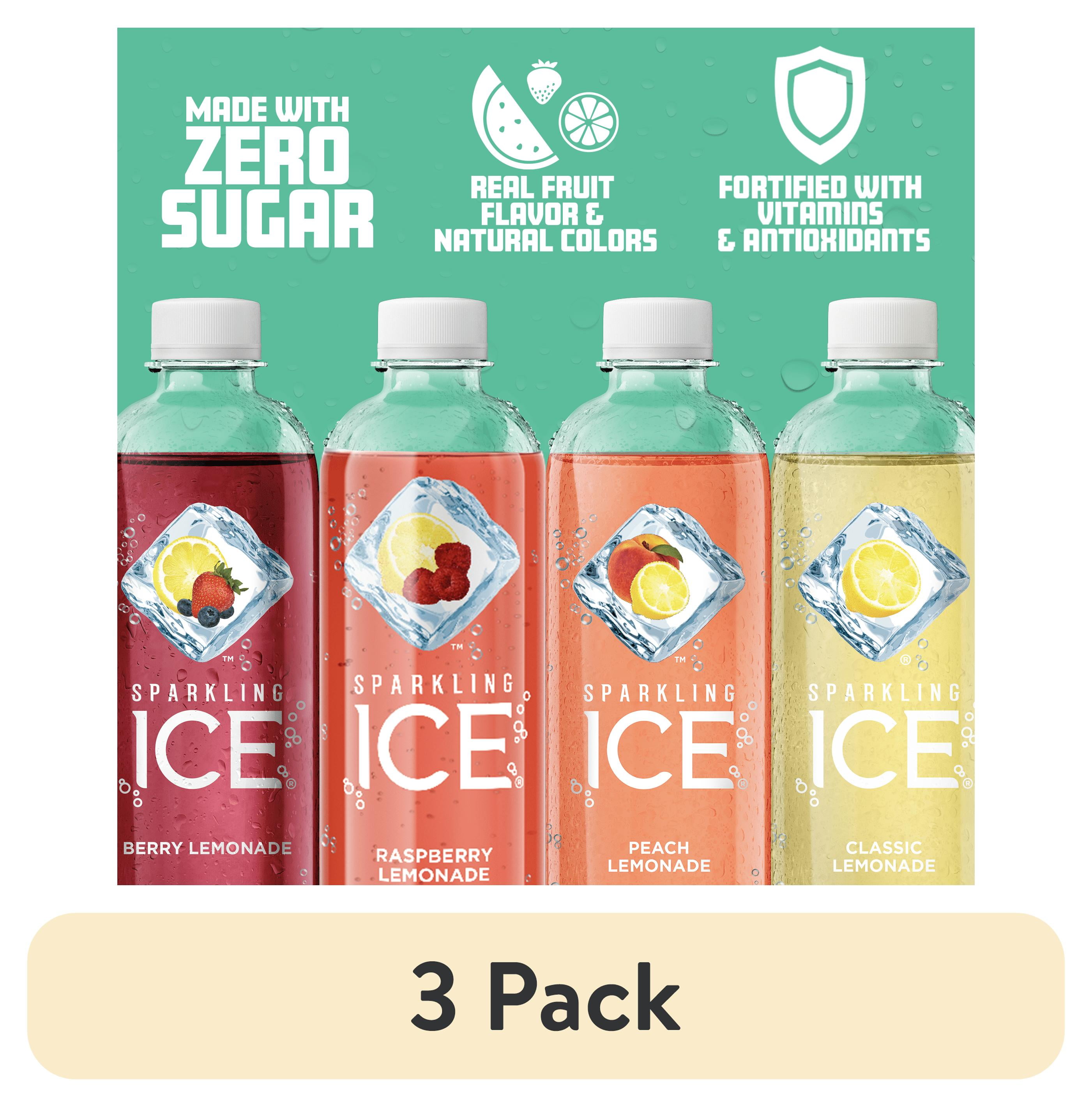 (3 pack) Sparkling Ice Lemonade Variety Pack, 17 fl oz, 12 Pack Plastic ...