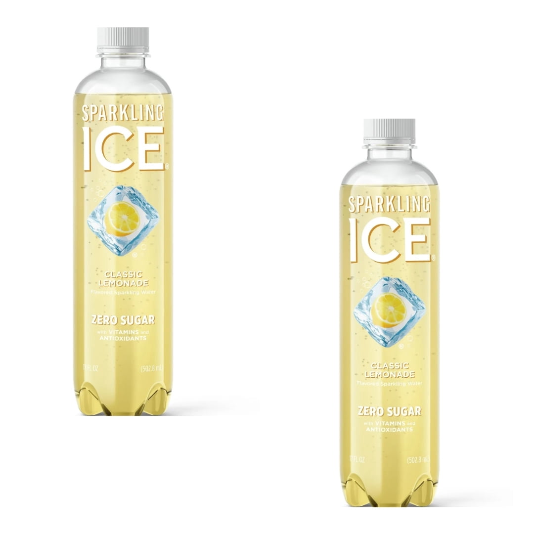 Pack of 2 - Sparkling Ice Zero Sugar Classic Lemonade Sparkling Water ...