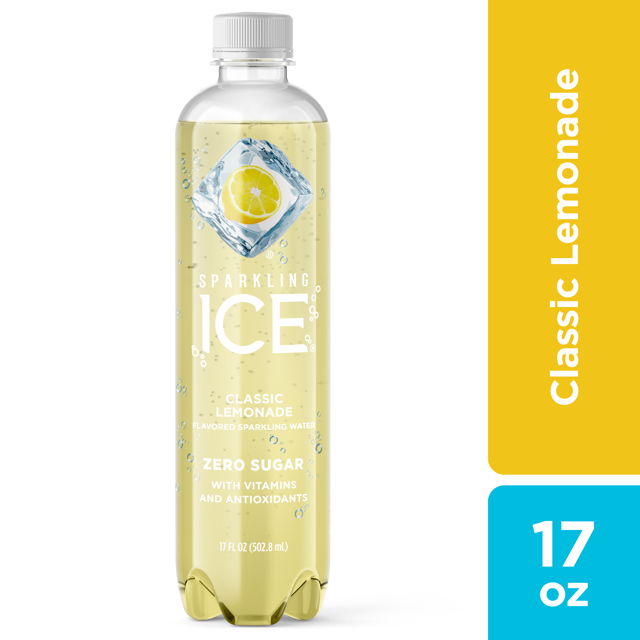 Sparkling Ice® Naturally Flavored Sparkling Water, Classic Lemonade 17 Fl Oz - Walmart.com