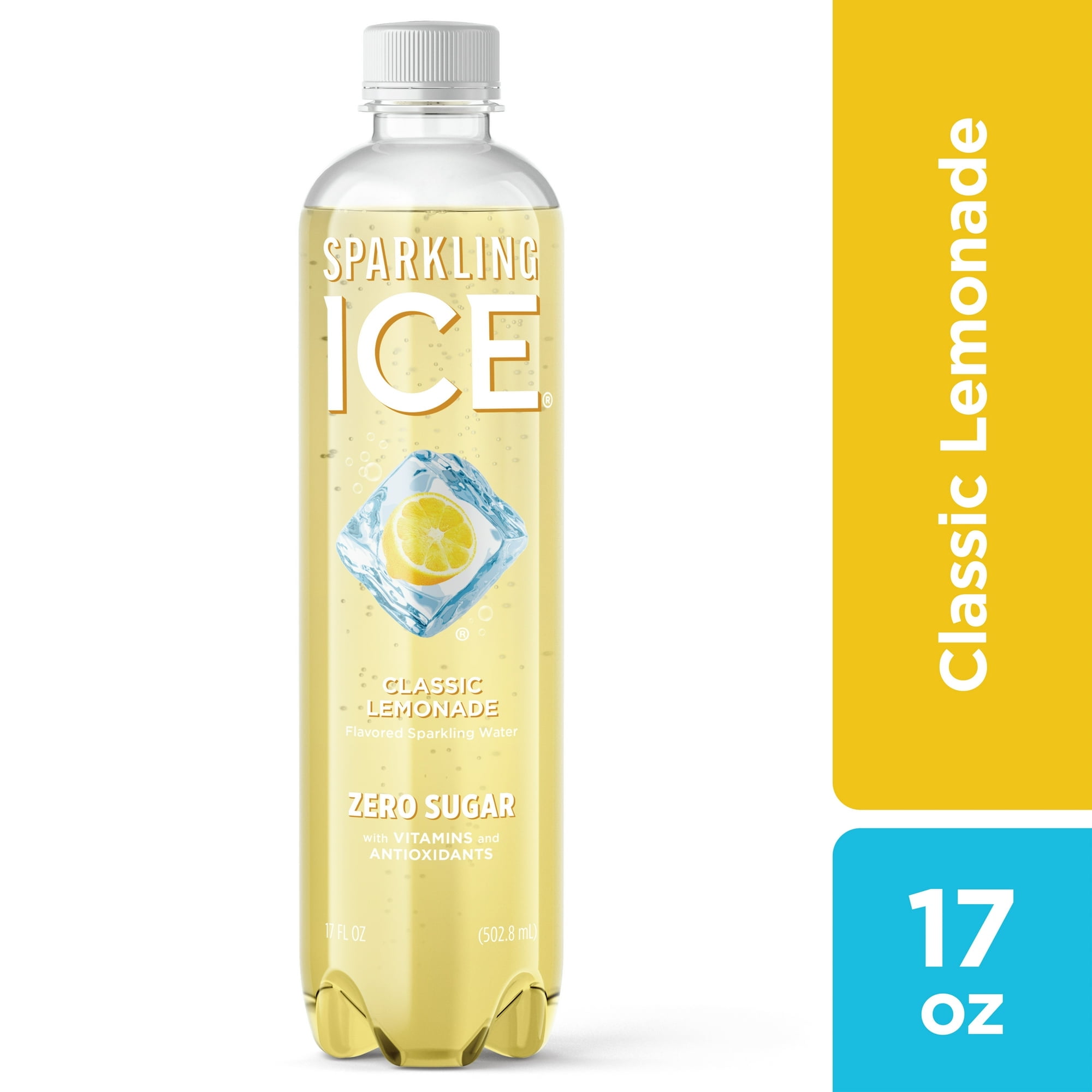 Sparkling Ice® Naturally Flavored Sparkling Water, Classic Lemonade 17 Fl Oz - Walmart.com